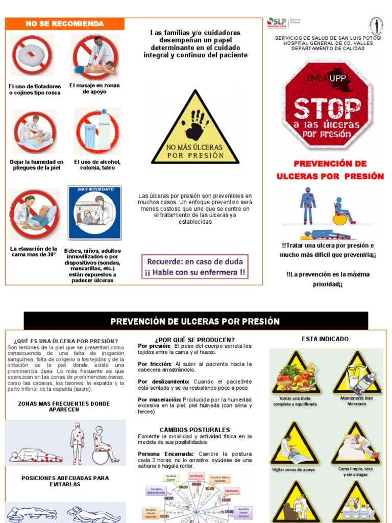 Triptico Ulceras Por Presion | Hueso | Enfermedades y trastornos