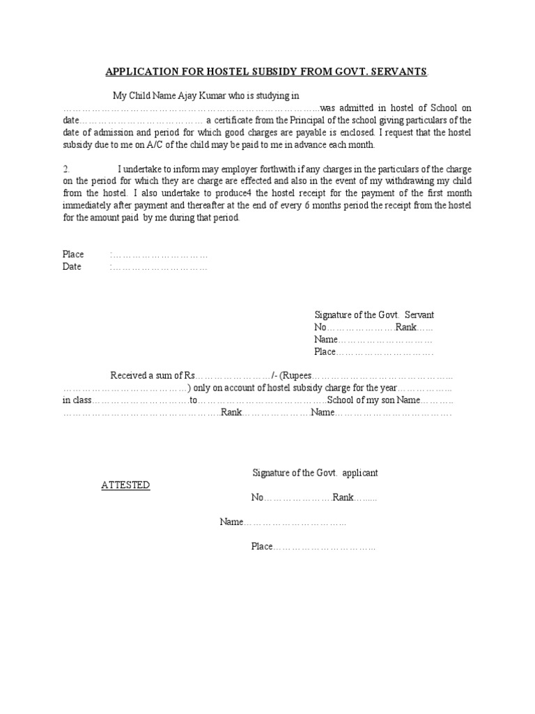 Hostel Subsidy From Govt | PDF | Government | Business