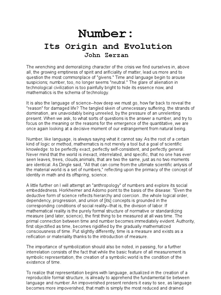 Number:: Its Origin and Evolution | PDF | René Descartes | Teaching ...