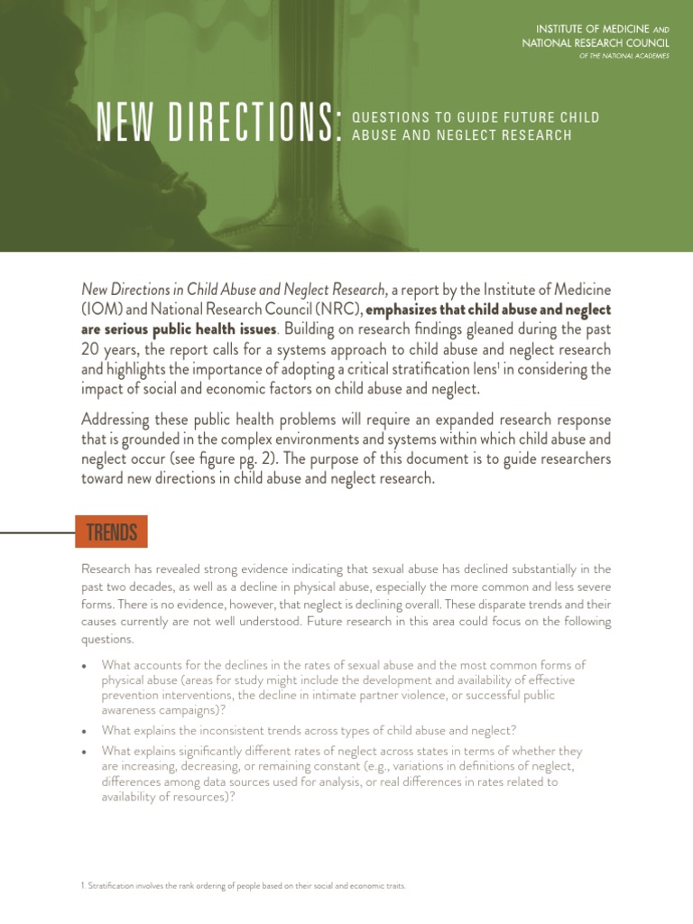IOM Child Abuse Neglect Research Questions | PDF | Child Neglect ...