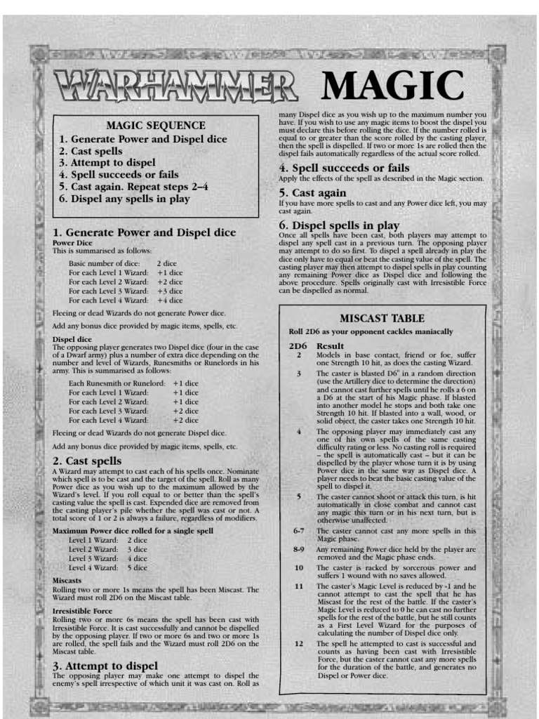 Magic Reference | PDF | Dice | Leisure