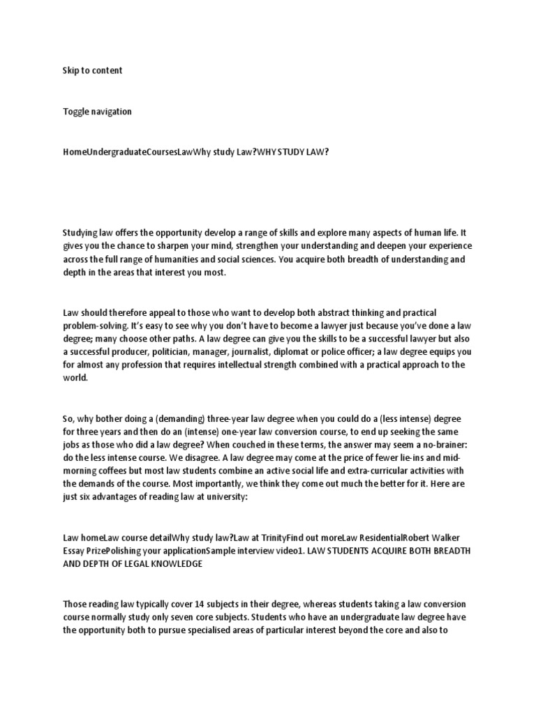 Why Study Law | PDF | Lawyer | Legal Education