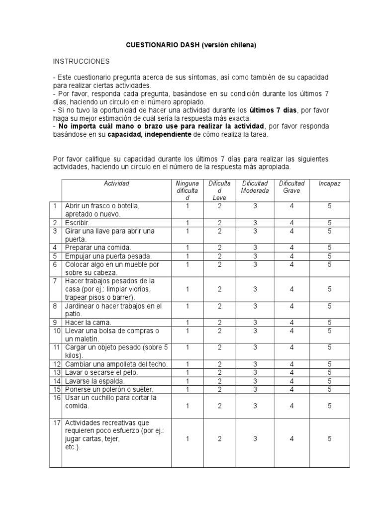 DASH Versión Chilena | PDF | Naturaleza