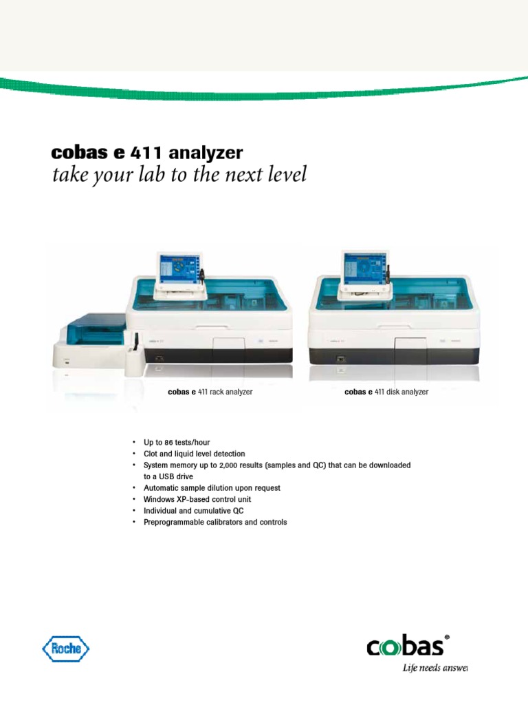 201927225-Cobas-e411-Sell-Sheet.pdf | Hard Disk Drive | Input/Output