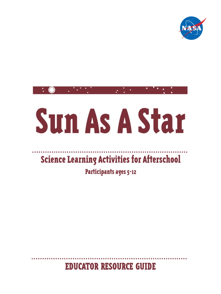 Sun as a Star: Afterschool Science Activities | PDF | Ultraviolet | Light