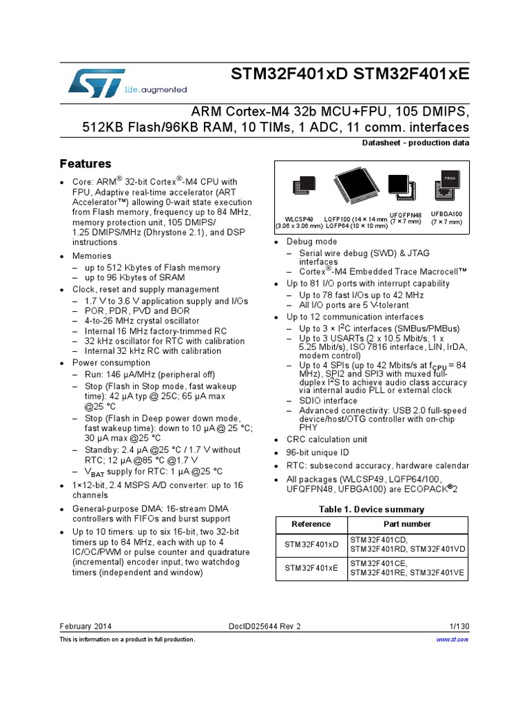 STM 32 F 401 Re | PDF | Arm Architecture | Electronic Design