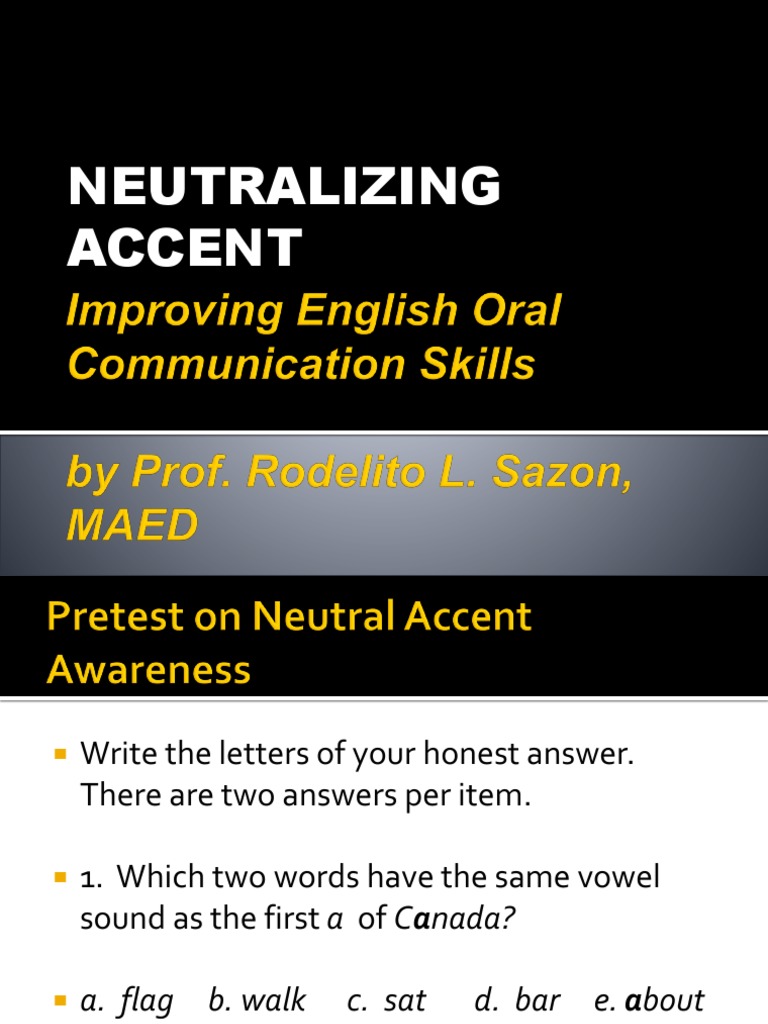 Neutralizing - Accent For Filipinos | PDF | Accent (Sociolinguistics ...