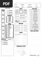 T2K Alpha Character Sheet (Fillable) | PDF | Leisure | Weaponry