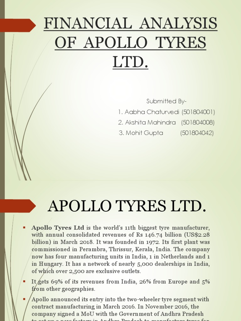 Apollo Tyres | PDF | Financial Accounting | Business