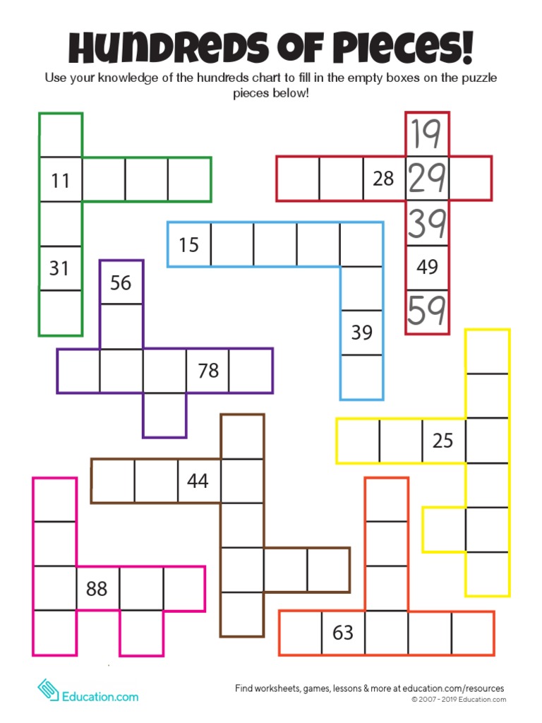 Hundreds Chart Challenge | PDF | Puzzles | Leisure