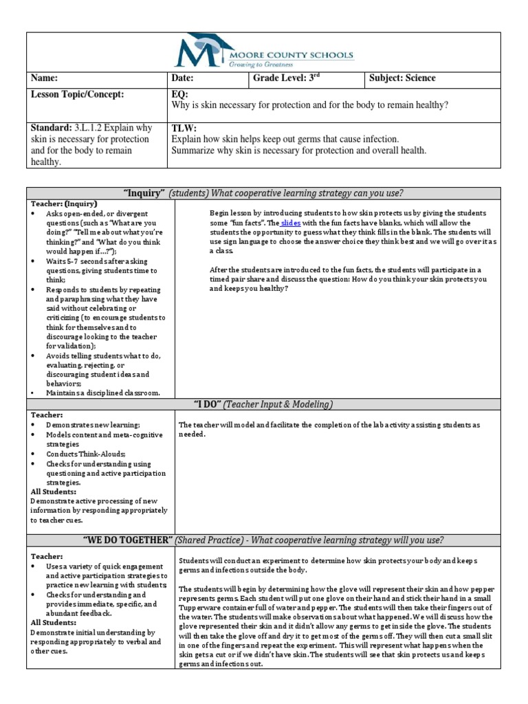 Skin Deep: An Inquiry-Based Lesson on How the Skin Protects the Body ...