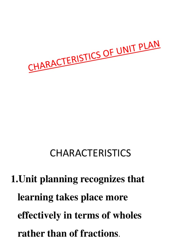 Unit Plan | PDF