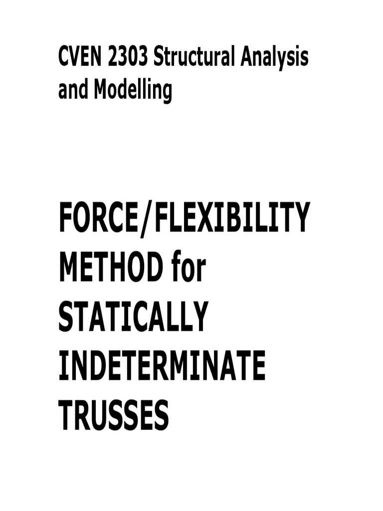 Force Method Trusses Pdf Structural Engineering Physics