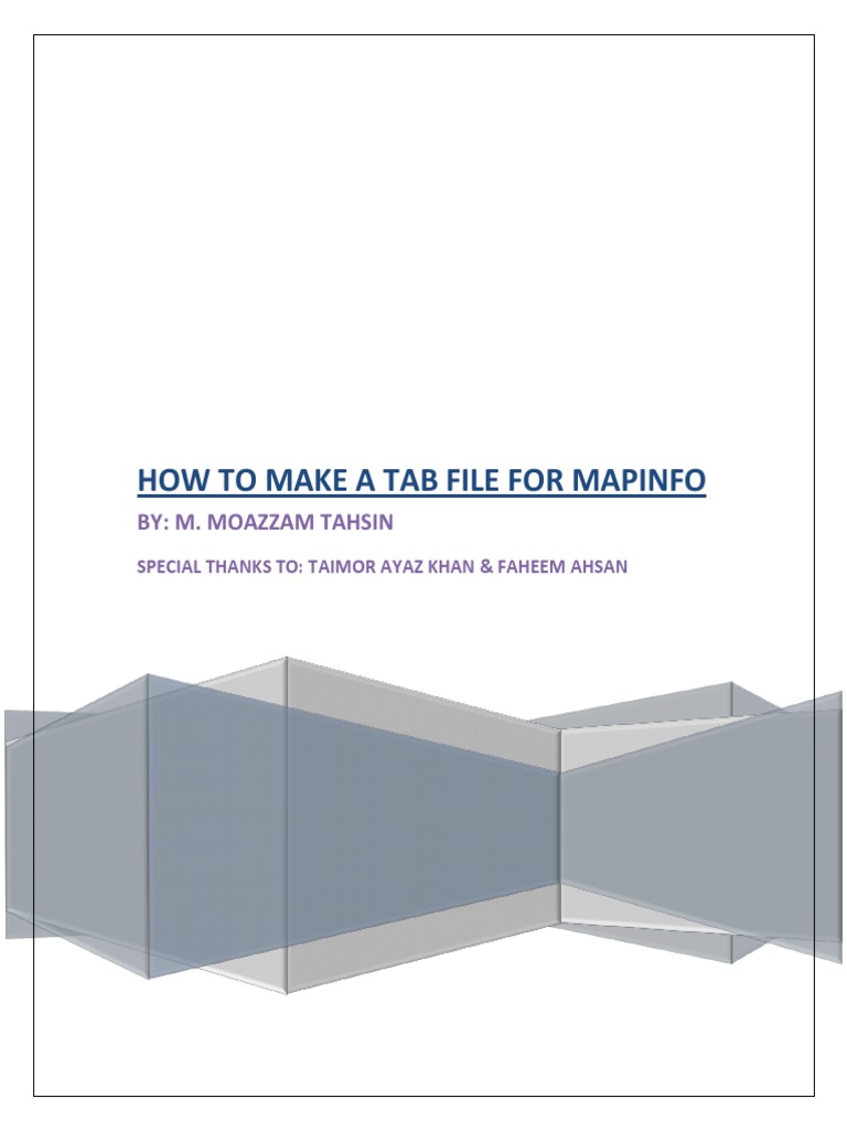 TAB File Development in MAPinfo | PDF | Dialog Box | System Software