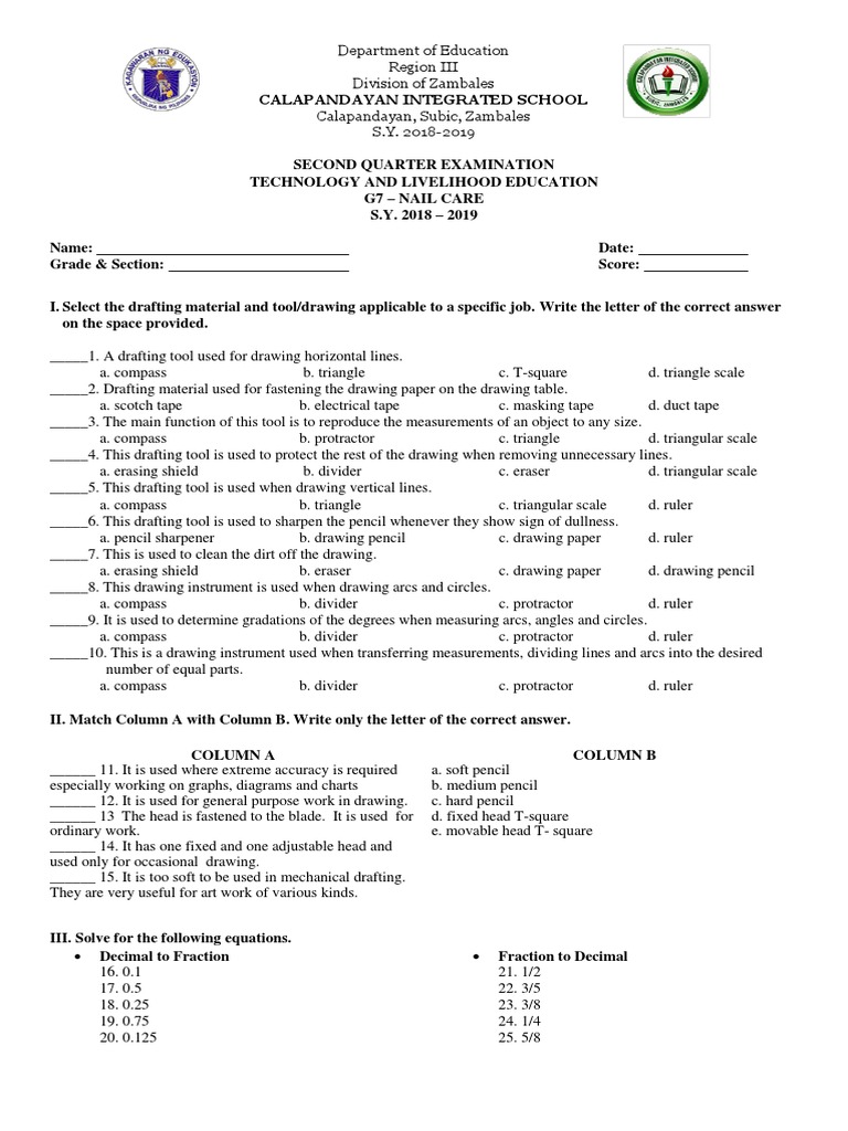 Tle 7 | PDF | Triangle | Compass