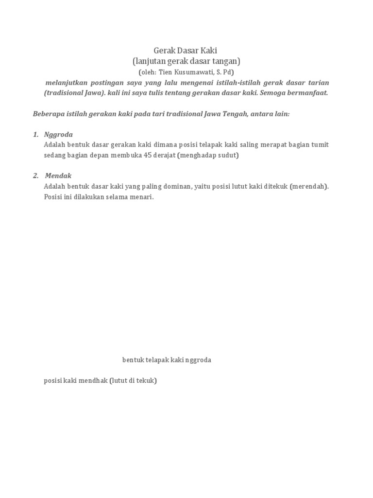 Gerak Dasar Kaki | PDF