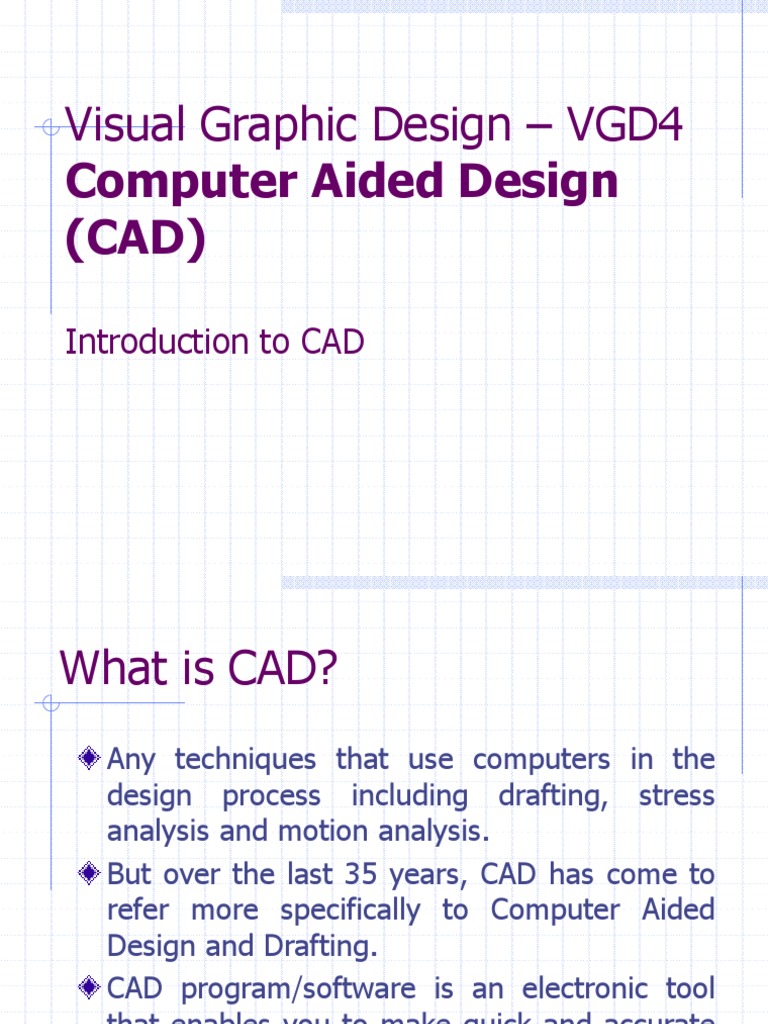 Visual Graphic Design - VGD4: Computer Aided Design (CAD) | Download ...