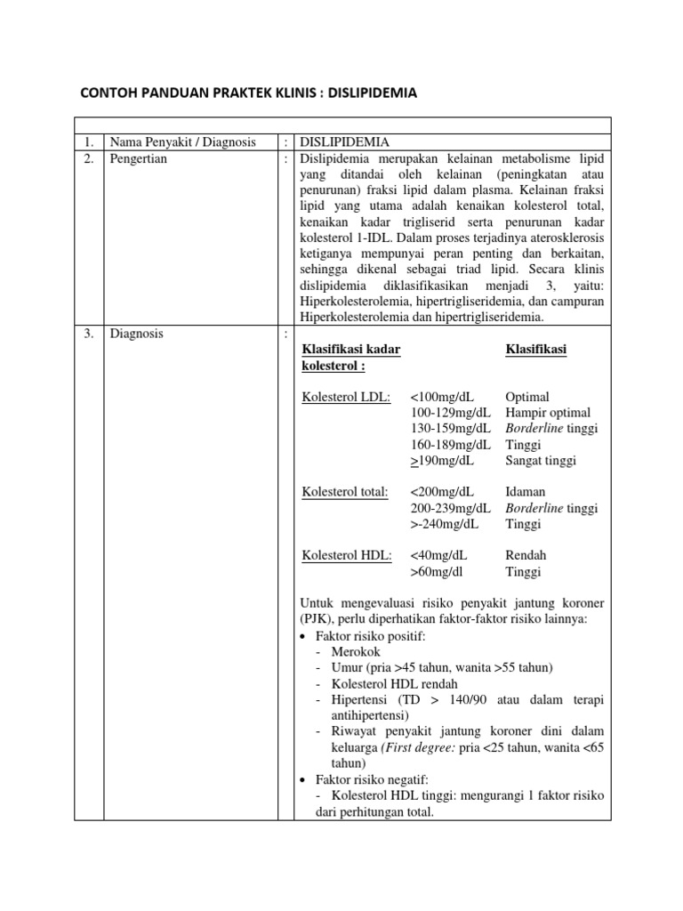 Contoh PPK Dislipidemi | PDF