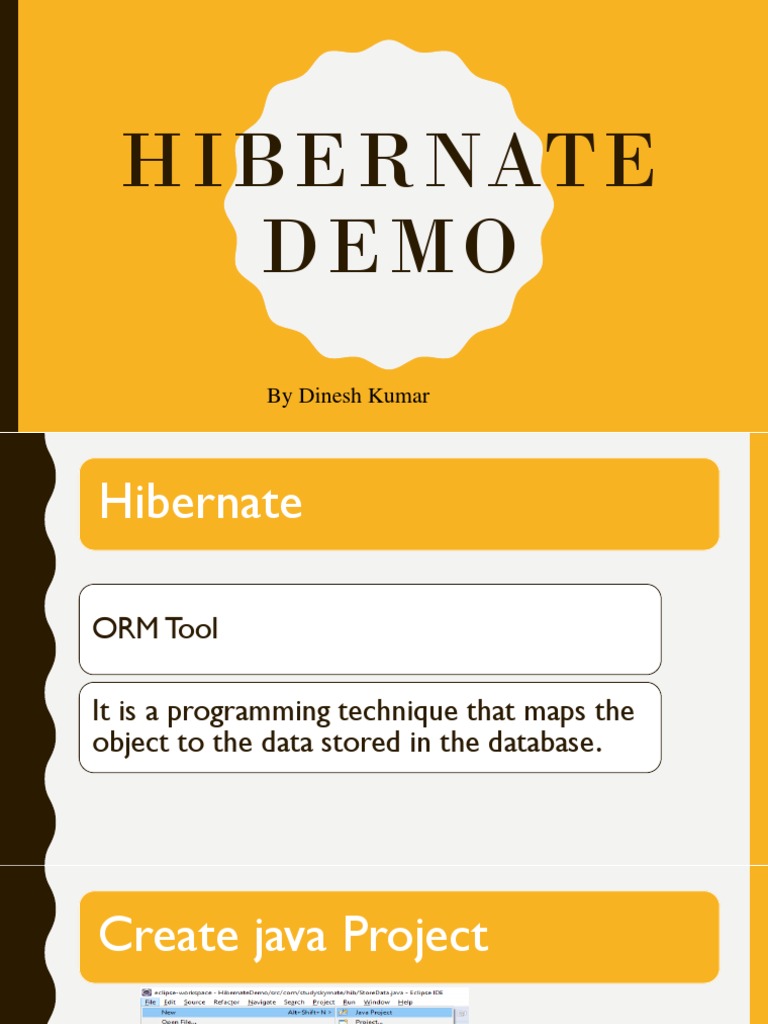 Hibernate Demo With XML | PDF | Java Platform | Data Model