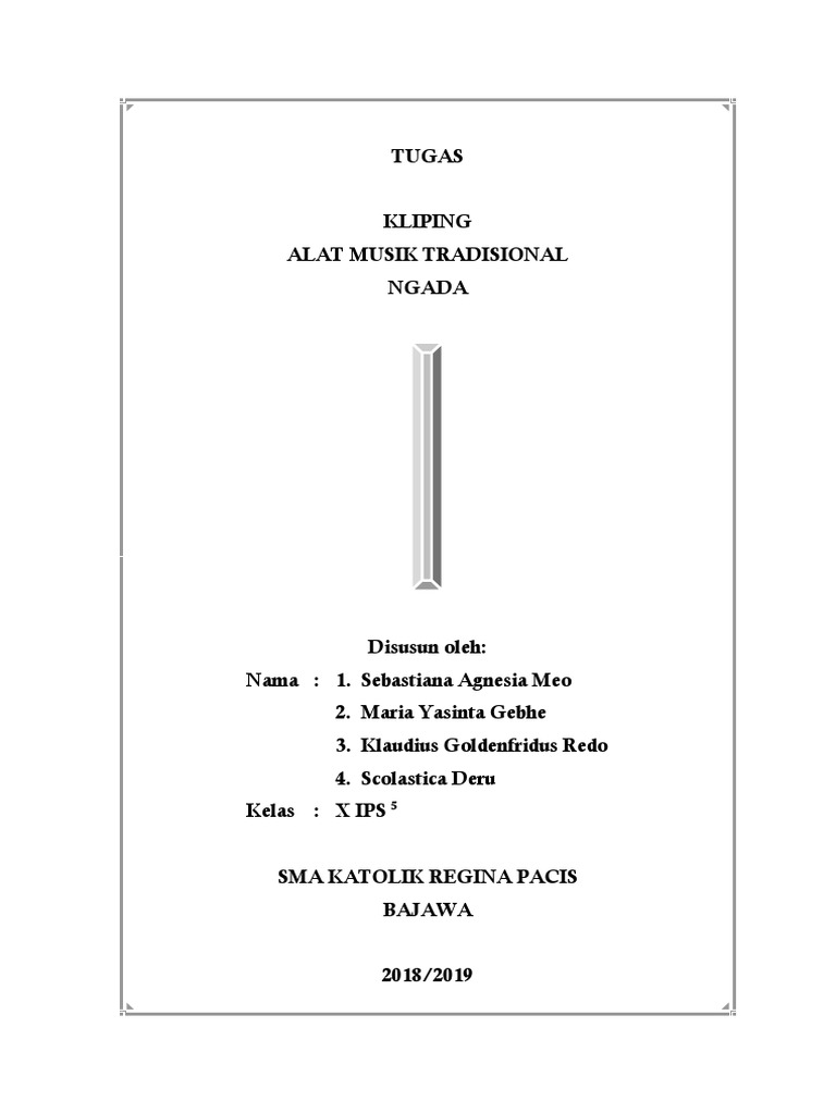 Alat Musik Tradisional Ngada | PDF | Seni