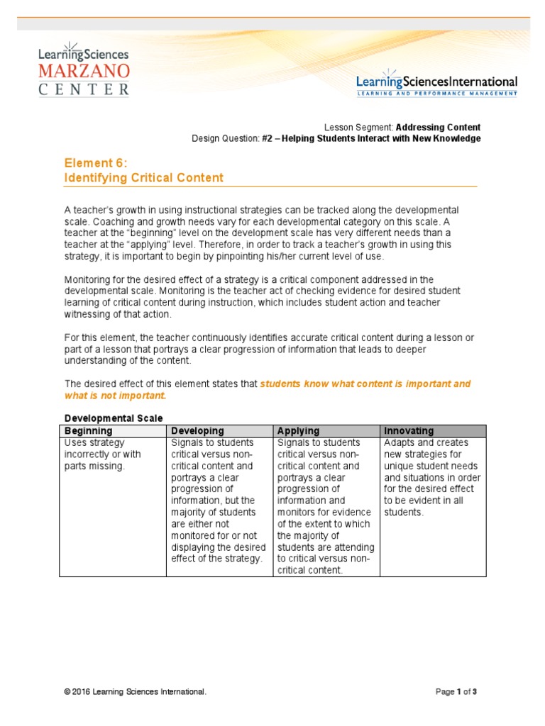 Enhanced Developmental Scale E6 | PDF | Information | Epistemology