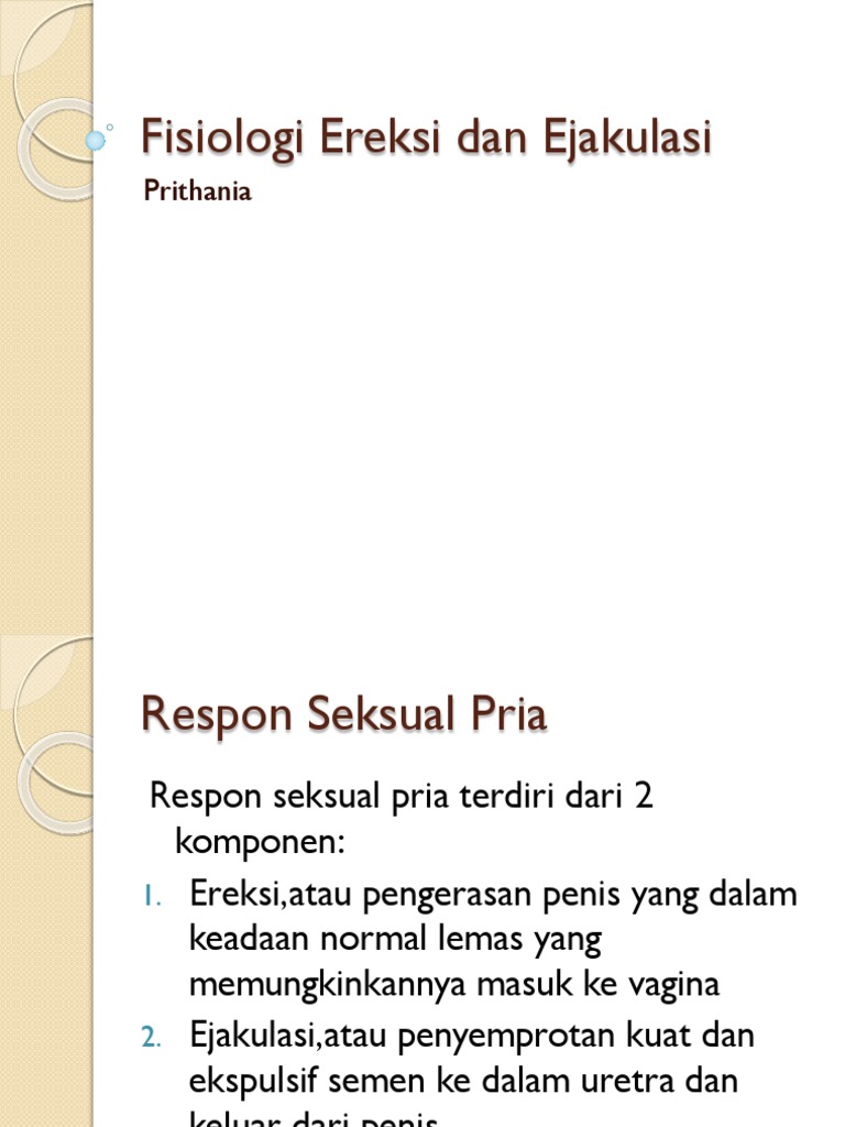 Fisiologi Ereksi Dan Ejakulasi | PDF