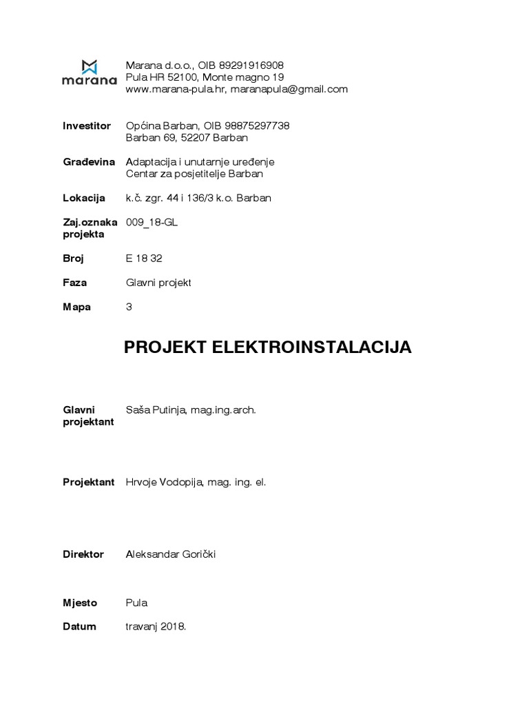 5projekt Elektroinstalacija | PDF