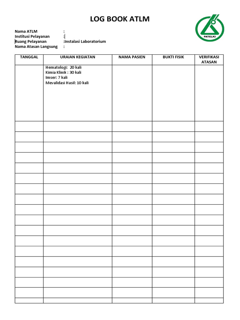 Log Book Atlm | PDF