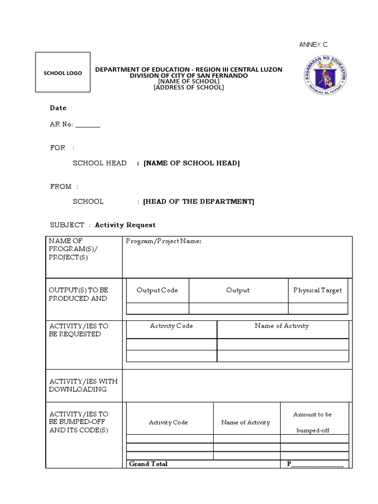 AR ATC Format School | PDF | Government | Business
