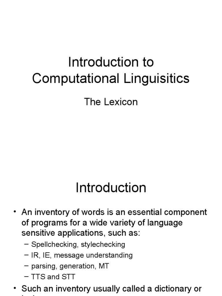 LEXICON | PDF | Lexicon | Semantics