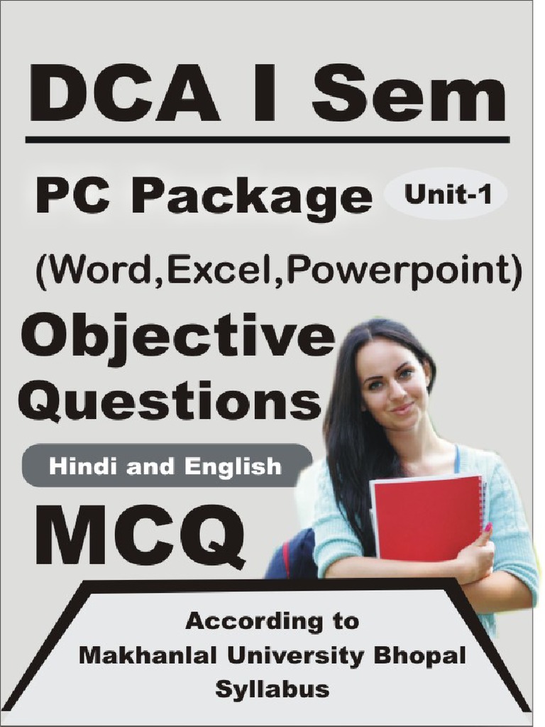 DCA 1st Sem PC Package MCQ Unit-1 PDF | PDF