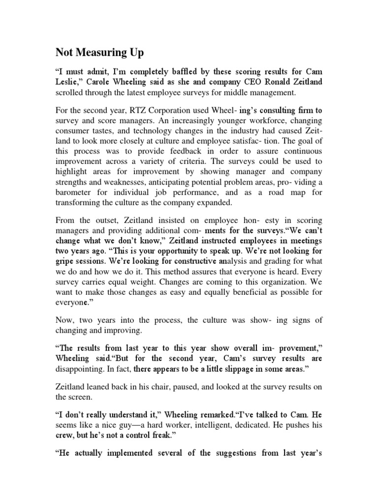 CASE - Not Measuring Up | PDF