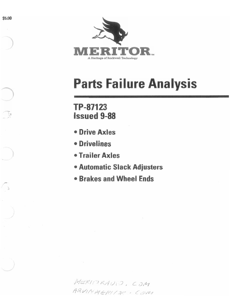 Meritor - TP-87123 Parts Failure Analysis | PDF