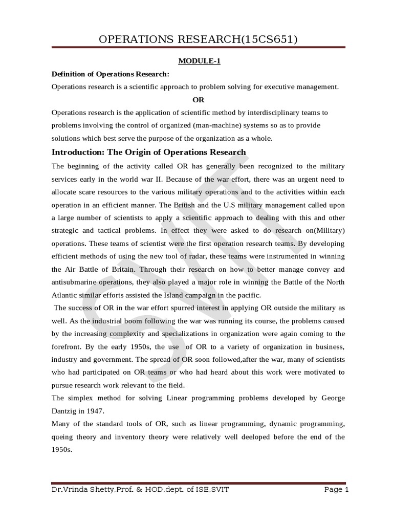 Operational Research | PDF | Mathematical Optimization | Mathematical Model