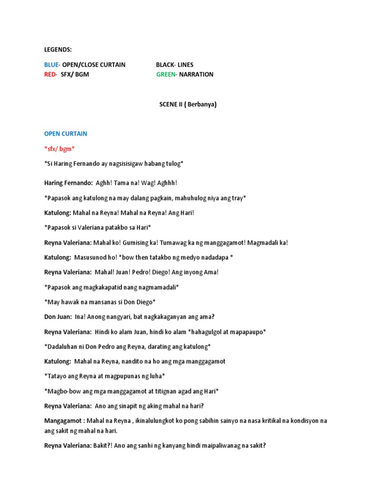 Ibong Adarna Script HMC | PDF