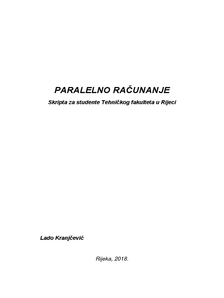 Paralelno Racunanje Teorija15 PDF | PDF