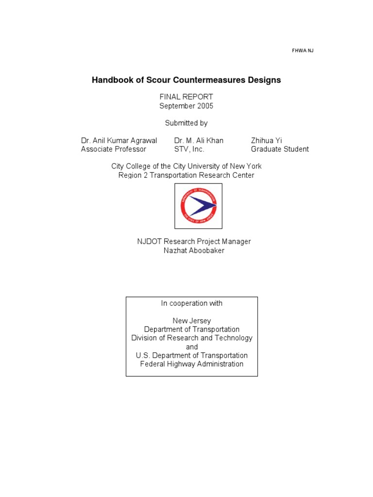 Scour Countermeasures Handbook for NJ Bridges | PDF | Deep Foundation ...