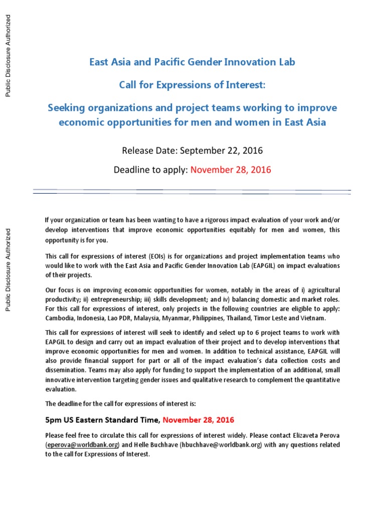 EOI - Form 26 | PDF | Evidence Based Medicine | Gender Inequality