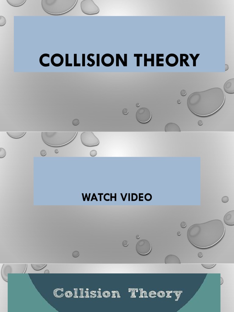 Collision Theory | PDF | Reaction Rate | Activation Energy