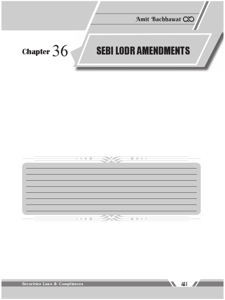 Sebi Lodr Amendments: Amit Bachhawat | PDF | Board Of Directors | Revenue