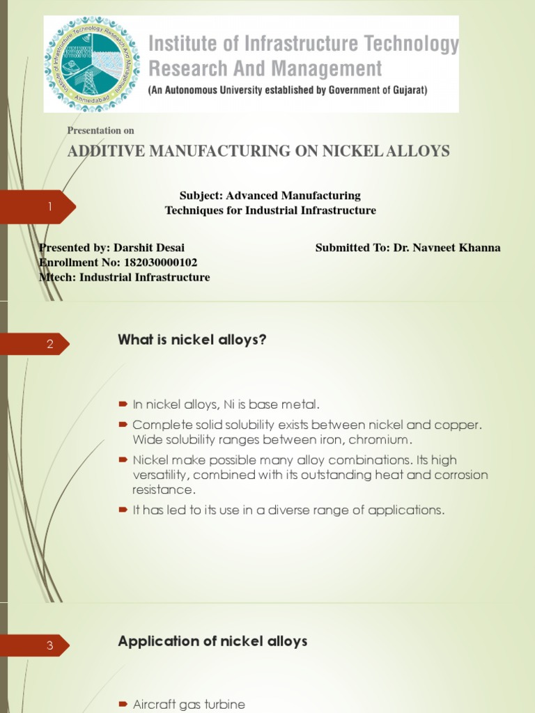 Additive Manufacturing On Nickel Alloys | PDF | Building Materials ...