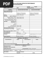 Welder Qualification Test Record (WQTR) Form | PDF | Welding | Construction