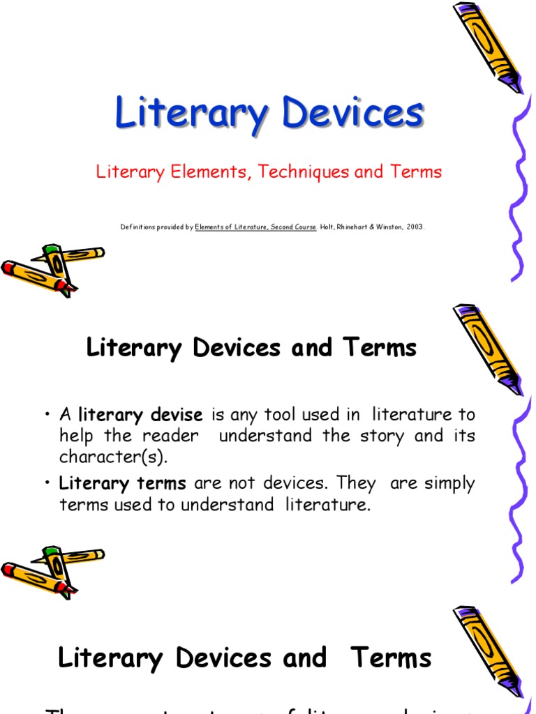 Literary Techniques Devices | PDF | Narration | Metaphor