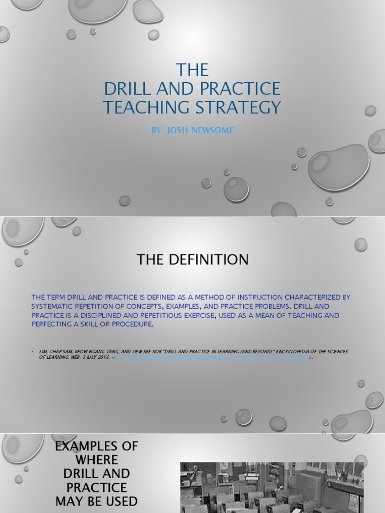 Drill and Practice Teaching Strategy Explained | PDF | Memory ...
