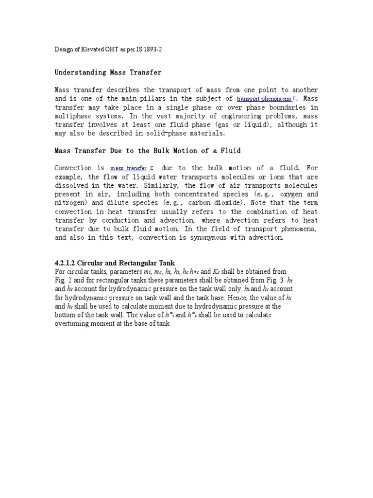 Design of Elevated OHT As Per Is 1893 | PDF | Science & Mathematics