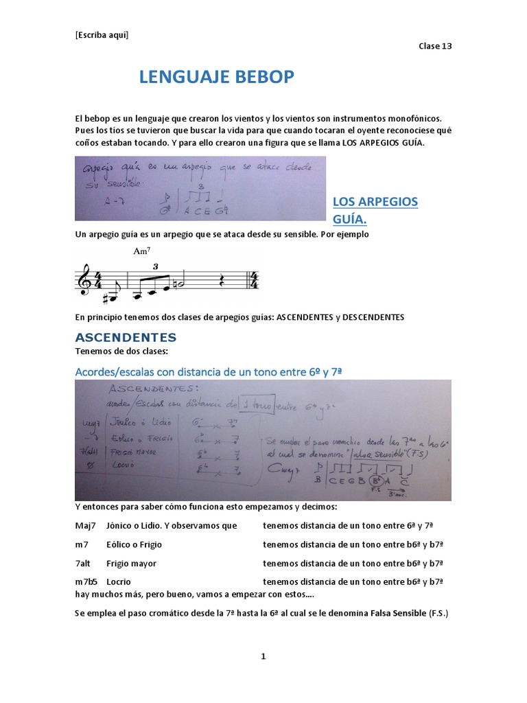 Arpegios Guia | PDF | Escala (música) | Composiciones Musicales