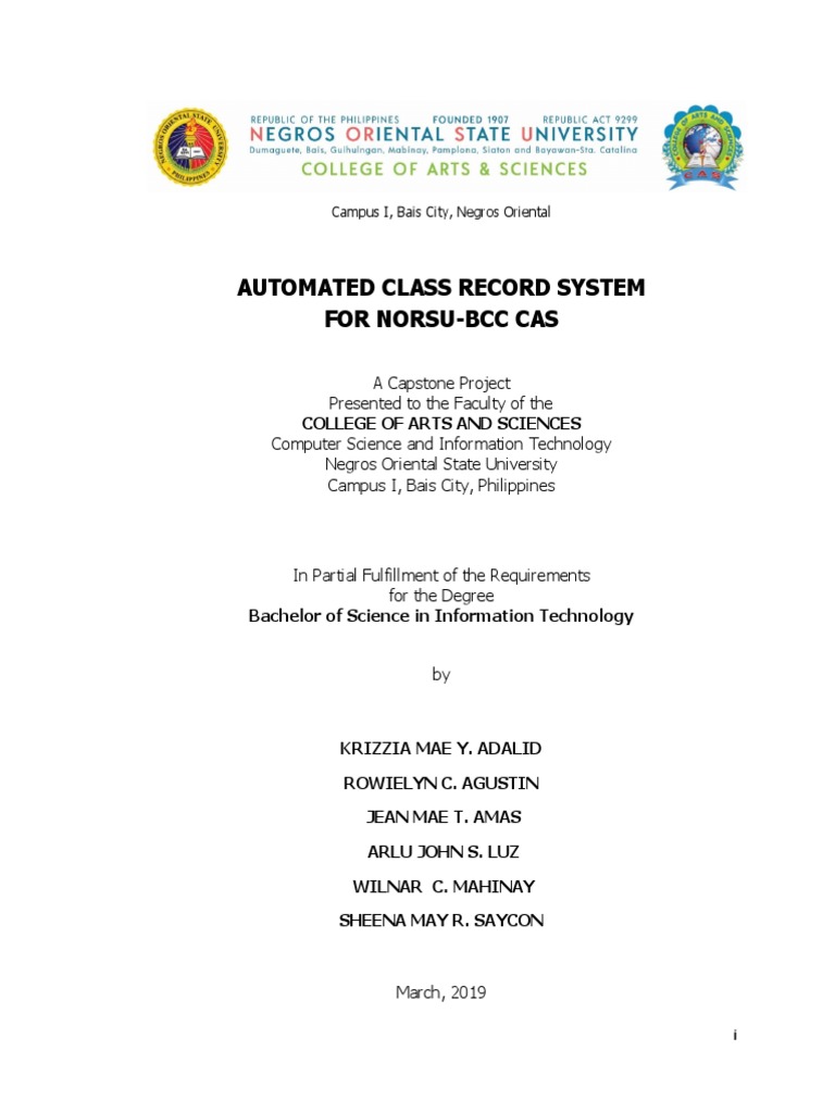Automated Class Record System | PDF | Use Case | Records Management