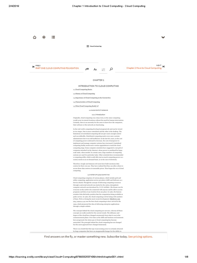 Chapter 1 Introduction To Cloud Computing - Cloud Computing | PDF ...