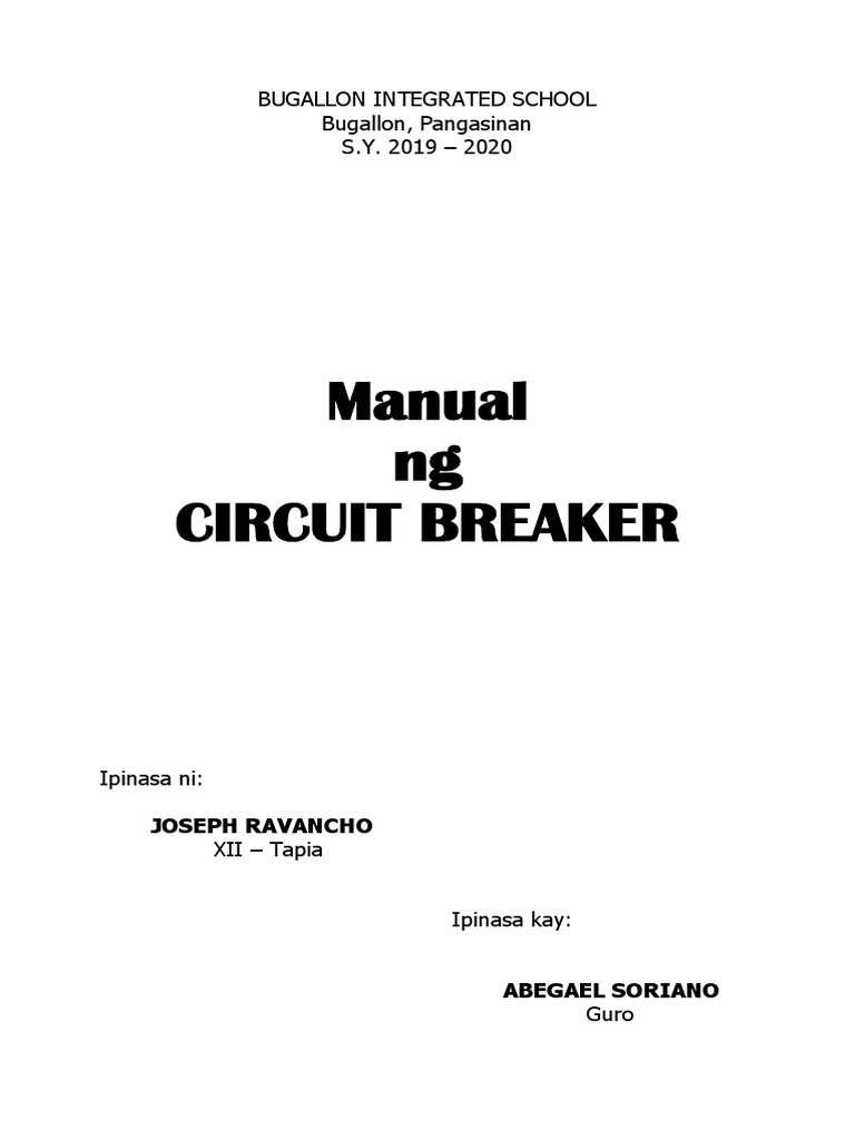 Circuit Breaker Manual
