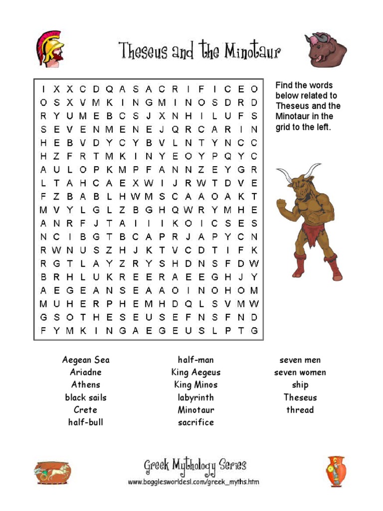 These Us Minotaur Word Search | PDF